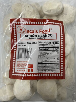 Inca's Food Chuno Blanco Dried Potato 15 Oz 425 G Peruvian Pack X 2 | eBay