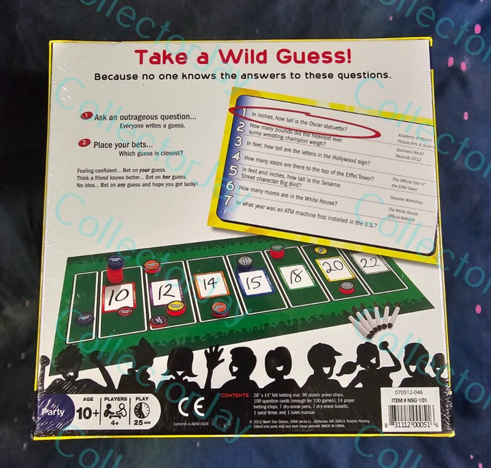 Wits & Wagers Deluxe Edition Family Party Game North Star Games NSG-110 ...