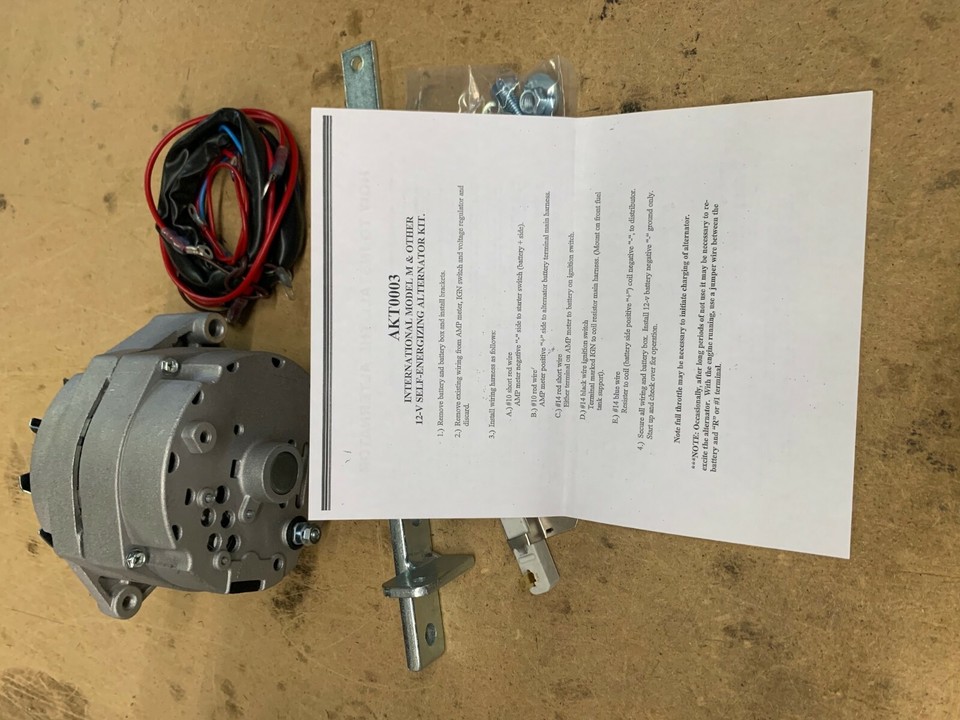 💥 Alternator Conversion Kit 6 V to 12 V System New 63A Fits FARMALL M ...