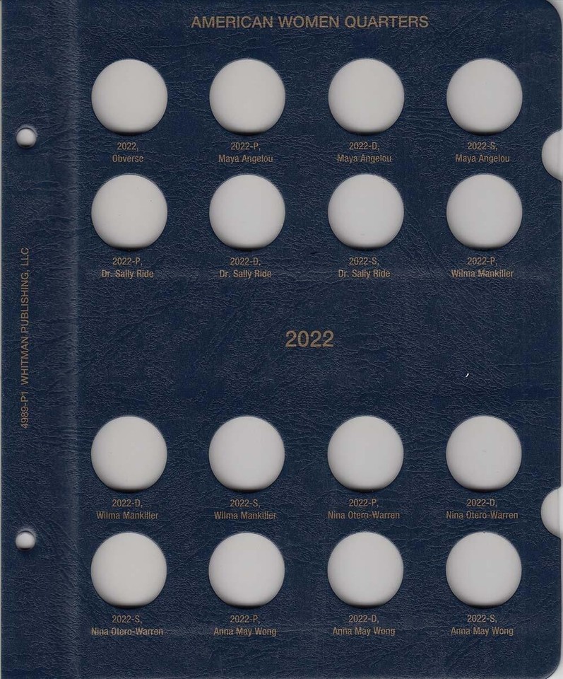 American Women Quarters PDS Album Collection 2022-2025 Coins By Whitman ...