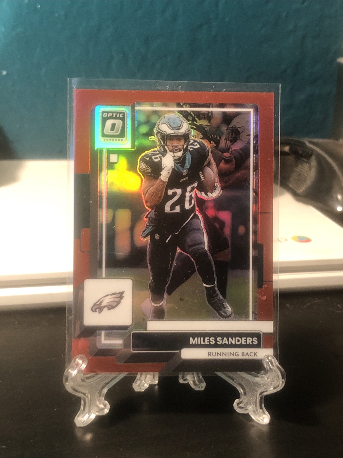 2022 Donruss Optic Miles Sanders Red Prizm /99 Eagles Panthers | eBay
