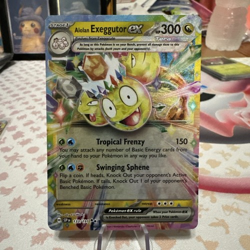 Alolan Exeggutor ex 133/191 Double Rare Pokemon Surging Sparks SV8 NM ...