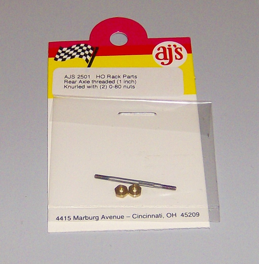 "NEW" AJS REAR AXLE THREADED (1 INCH) KNURLED WITH (2) 0-80 NUTS (PART ...