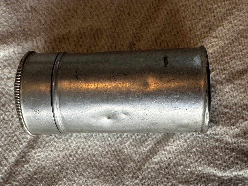 COLGATE CO. HANDY GRIP SHAVING STICK ALUMINUM Metal REFILL CONTAINER ...