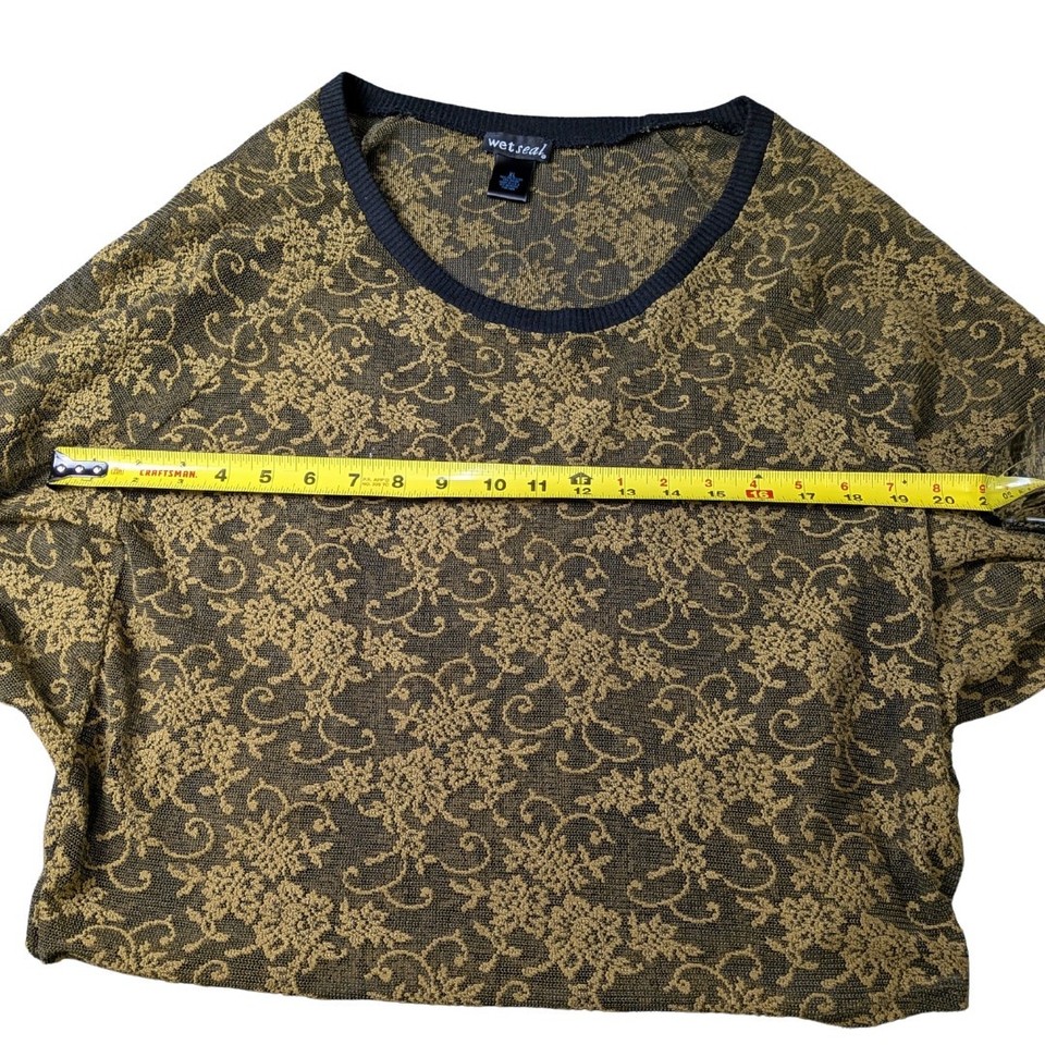 Vintage Wet Seal Sheer Baroque Top with Embroidered Filigree | Women's ...