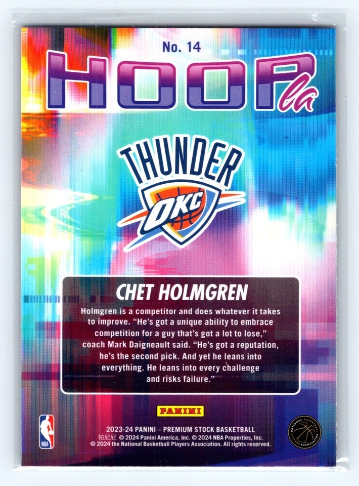 2023-24 NBA Hoops Premium Stock - Hoopla Chet Holmgren #14 | eBay