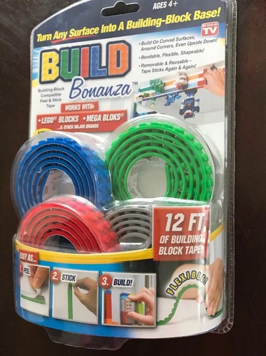 As Seen On TV Build Bonanza Building Block Compatible Tape Peel & Stick ...