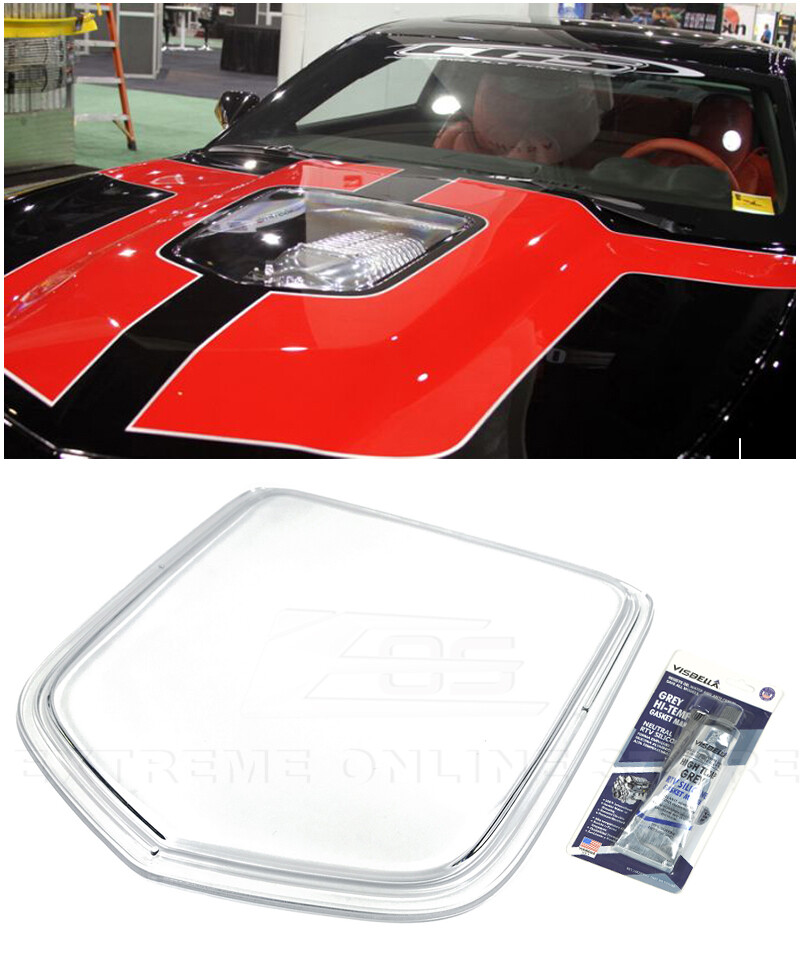 For 10-15 Camaro ZR1 Inspired Style Polycarbonate Front Hood Clear ...