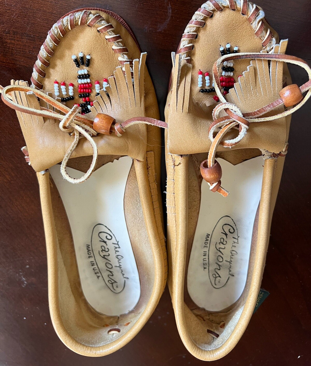Size 7- The Original Crayon’s Leather Mocassins - Gem