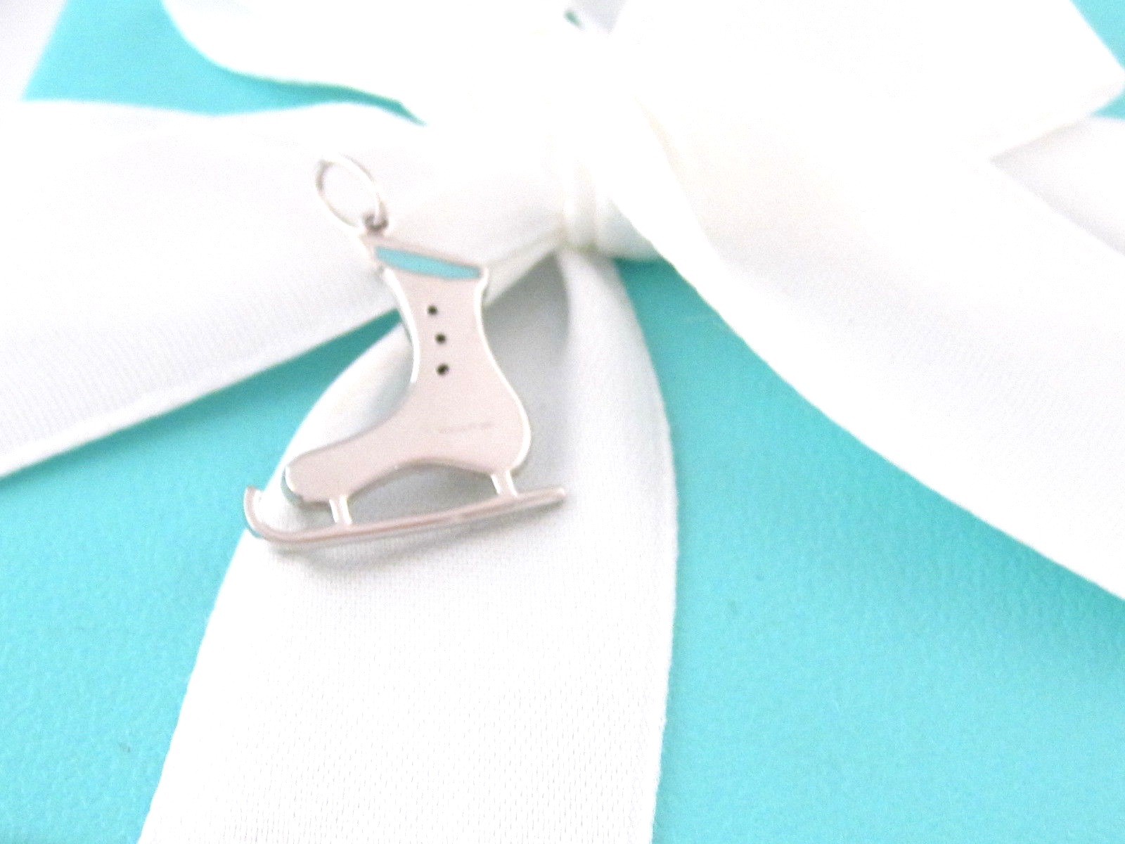 NEW TIFFANY & CO PLATINUM ICE SKATE DIAMOND PENDANT CHARM PACKAGING ...