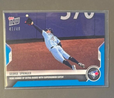 2021 Topps Now #551 George Springer Blue Jays Blue /49 | eBay