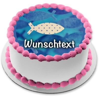 Fisch eßbar Tortenaufleger Bild Party Deko personalisiert Geschenk ...