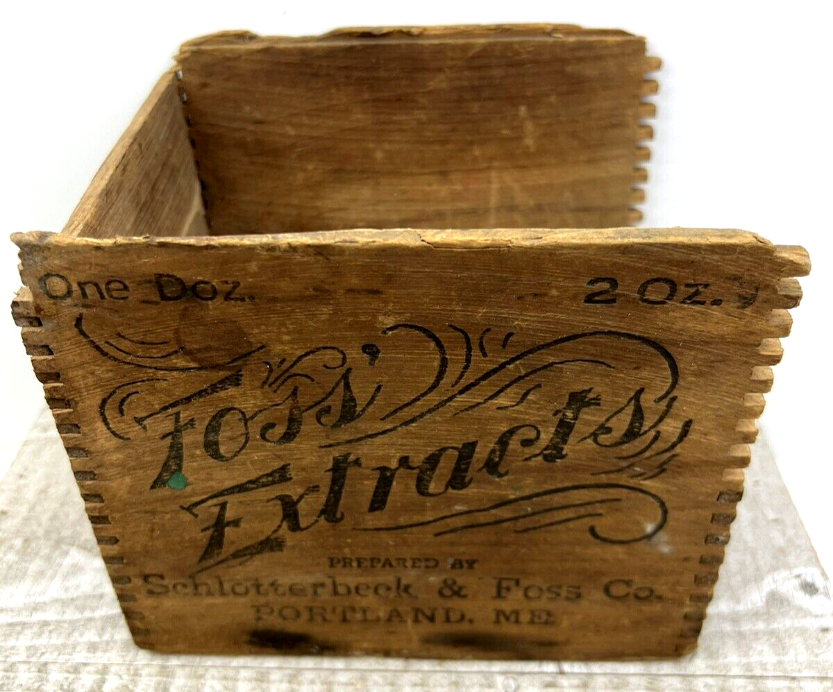 Schlotterbeck & Foss Vanilla Extract Wood Advertising Box Portland ...
