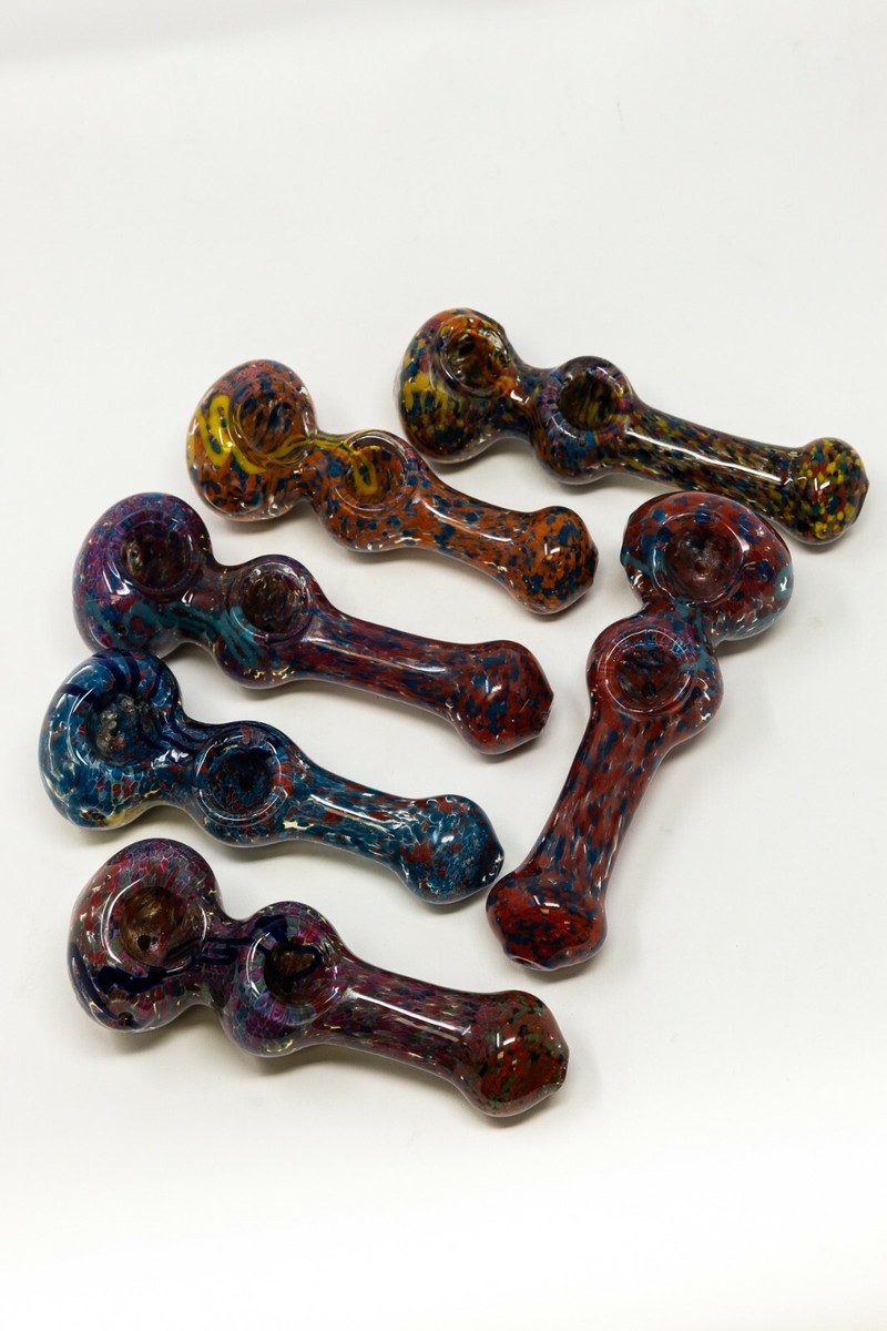 Cool Glass Tobacco Pipes 14MM Glass Smoking Pipe With Removeable Metal