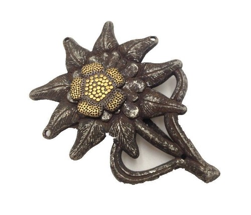 WWII German Army Edelweiss Gebirgsjäger Mountain Cap Badge Pin Insignia ...