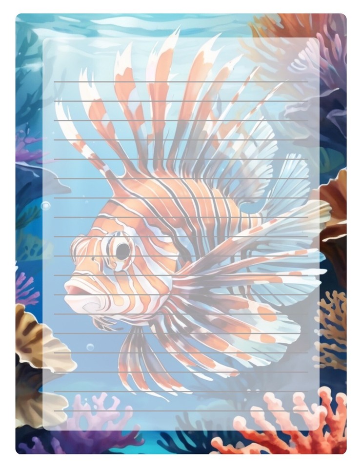 25 Sheets Decorative Paper Letter Writing Paper Color Stationery - Sea ...