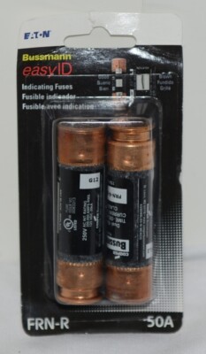 Bussmann Copper FRN R 50ID Easy ID Indicating Fuses Time Delay 50A | eBay