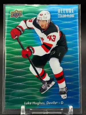 2023-24 Upper Deck Allure COLOR FLOW GREEN BLUE #CF-28 LUKE HUGHES RC ...