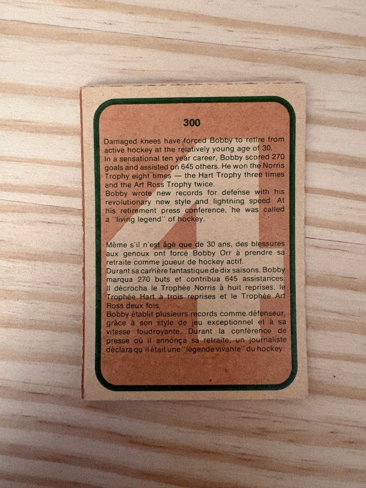 1978-79 O-Pee-Chee #300 Bobby Orr - TEAM CANADA (vS1) | eBay