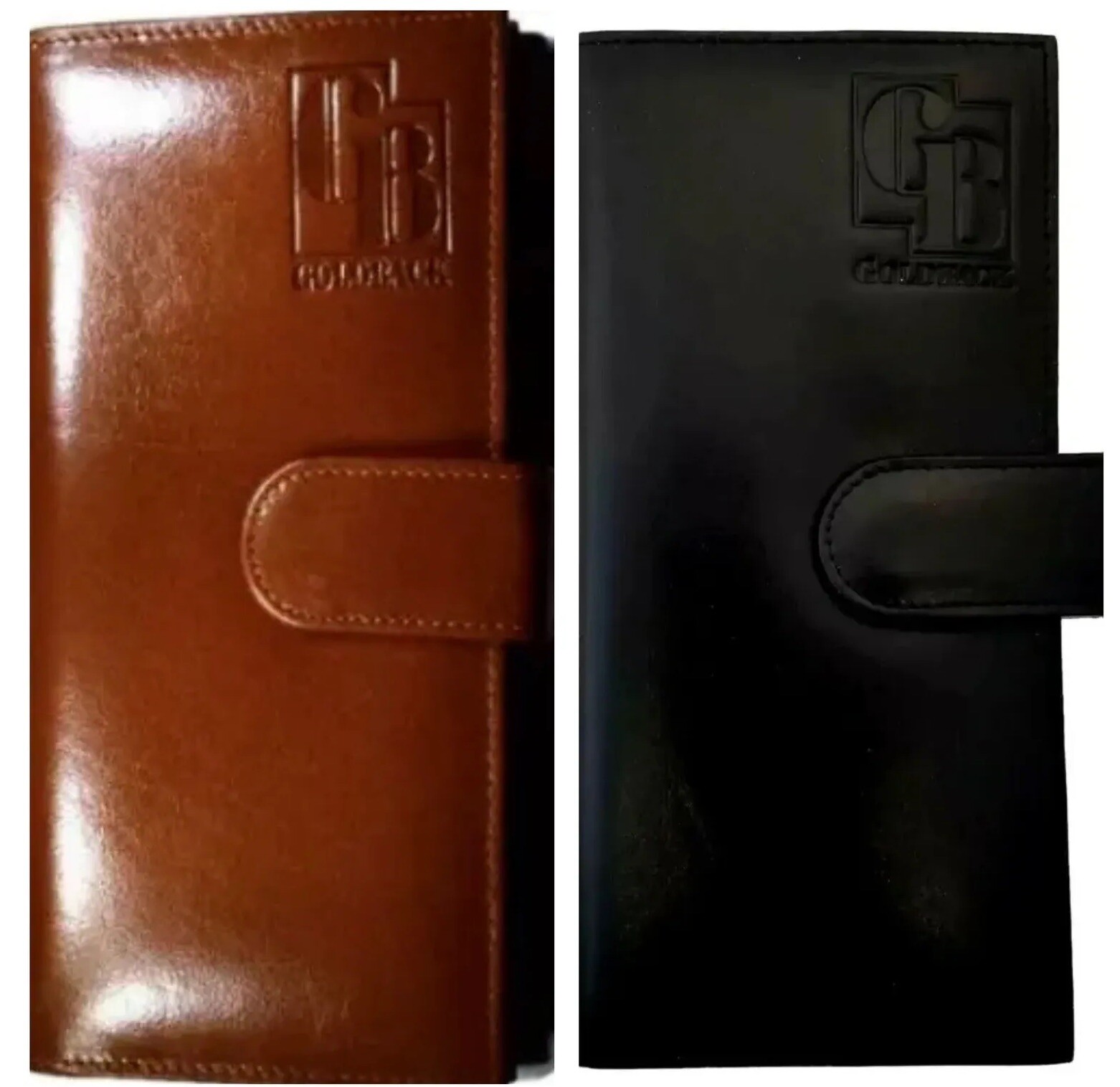 2 GOLDBACK GENUINE LEATHER WALLETS BROWN AND BLACK HOLDS ALL GOLDBACK ...