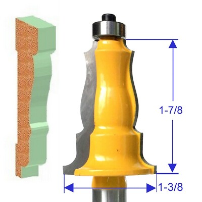 1 PC 1/2" SH Architectural Molding Base-B Router Bit S | eBay