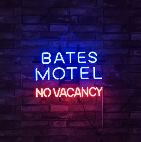 Bates Motel No Vacancy Neon Sign 17"x14" Light Lamp Beer Wall Decor ...