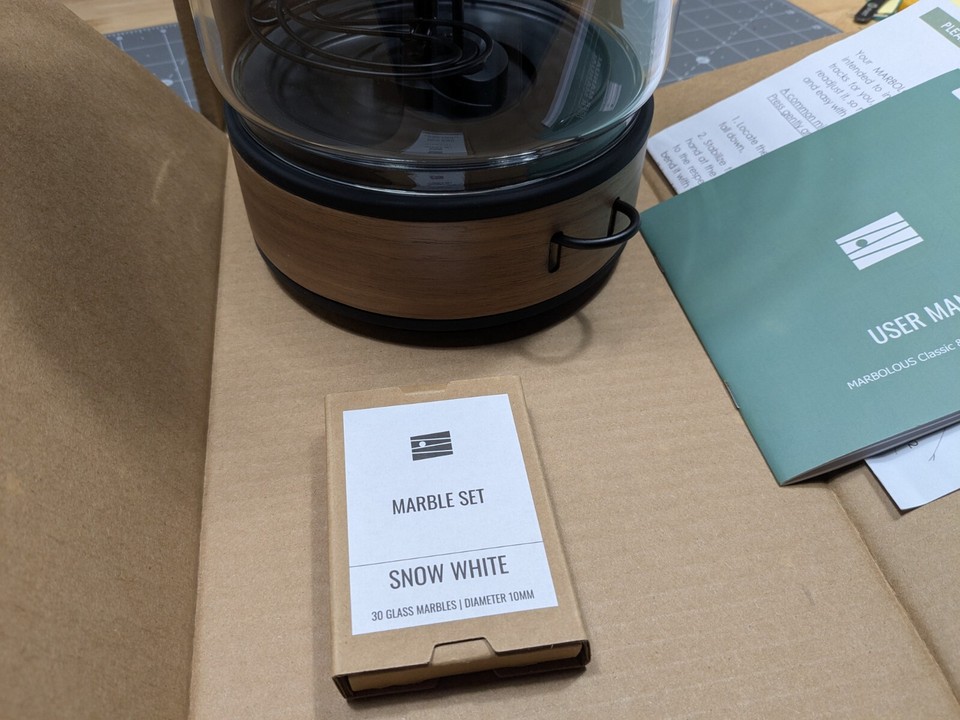 Marbolous Modern Marble Run / Track - Glass & Walnut - German Made | eBay