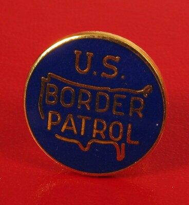 VINTAGE BLUE ENAMEL U.S. BORDER PATROL BADGE TIE PIN NICE !! | eBay