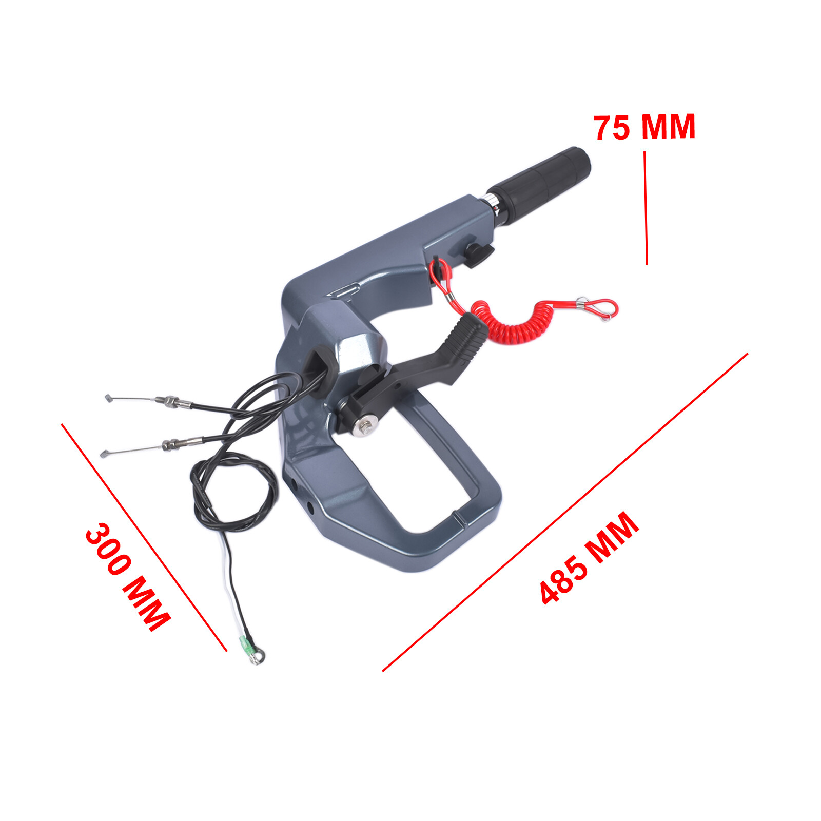 Steering Control Tiller Handle Assembly w/ Safety Rope for Yamaha 2 ...