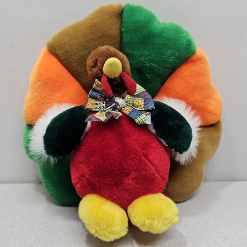Thanksgiving Turkey Stuffed Animal Toy Colorblock 10" Tall Kids Holiday ...