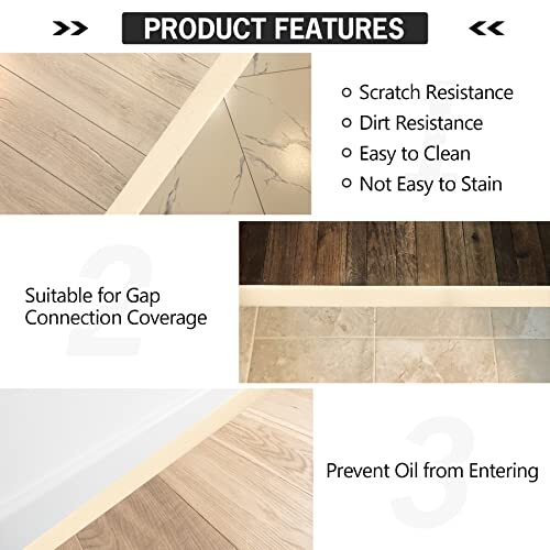 16.4Ft x 2 Inch Floot Transition Strip Self Adhesive Vinyl Cover Floor ...