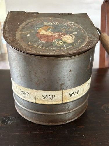 Farmhouse Style Laundry Decor- Metal Soap Box Tin | eBay