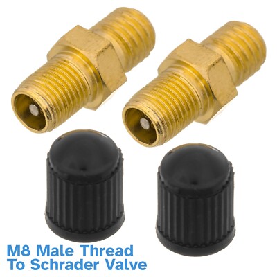 2pcs M8 Male Shock Absorber Valve Schrader 300PSI Pneumatic Pressure ...