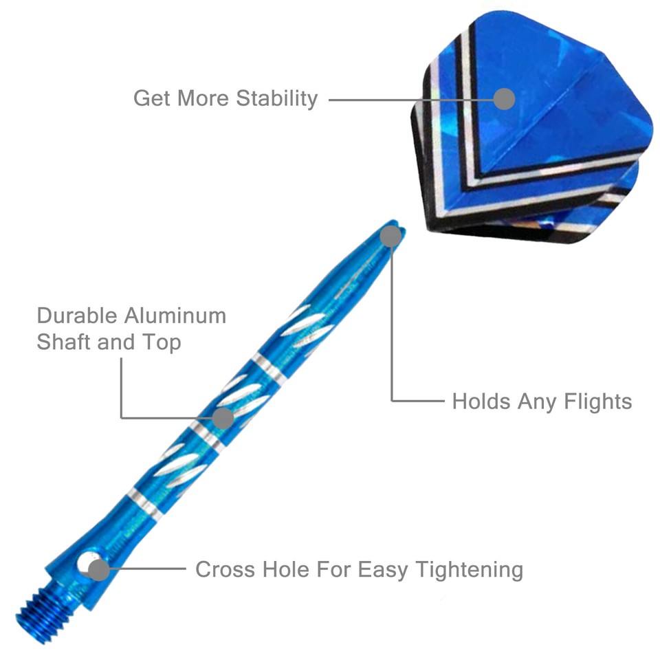 2 Sets Steel Tip Darts Barrel Aluminum Shafts Professional Dart Set ...