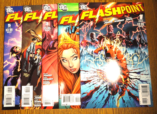 Flashpoint # 1,2,3,4,5 Complet Ensemble Johns Batman Lot 1st Motif ...