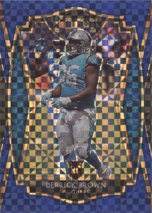 2020 Panini Select - Premier Level Derrick Brown #187 Blue Prizm /149 ...