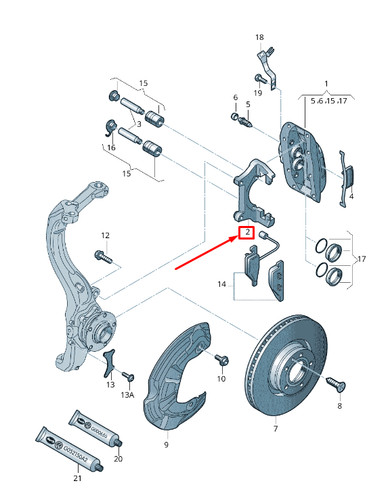 NEW AUDI A6 AVANT C6 FRONT DISC BRAKE CALIPER BRACKET 4F0615125B ...