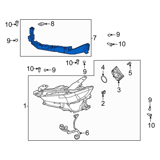 Genuine Mazda Headlamp Bracket DFR5-50-150D for sale online | eBay