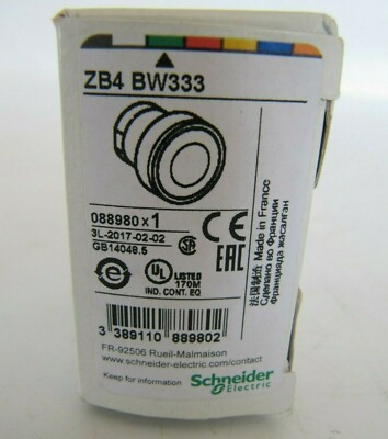 (NEW) Schneider Green Momentary Illuminated Push Button ZB4 BW333 ...