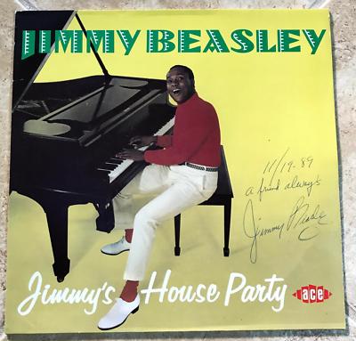 JIMMY BEASLEY R&B SINGER PIANIST SIGNED ACE RECORDS LP JACKET AUTOGRAPH ...