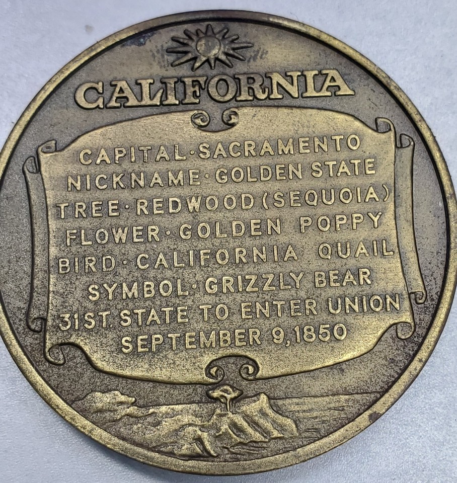 California State Bronze Token (New /Uncirculated) | eBay