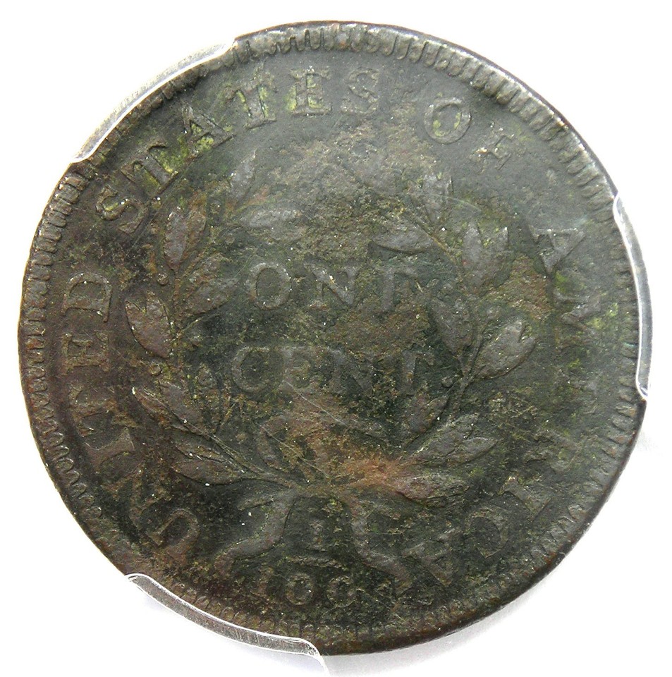 1796 Reverse of 1797 Draped Bust Large Cent 1C Coin - Certified PCGS VF ...