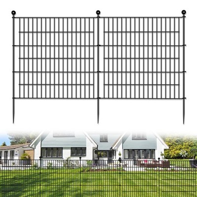 10PCS Metal Garden Fence Heavy Duty Animal Barrier Border Stop Foxes ...