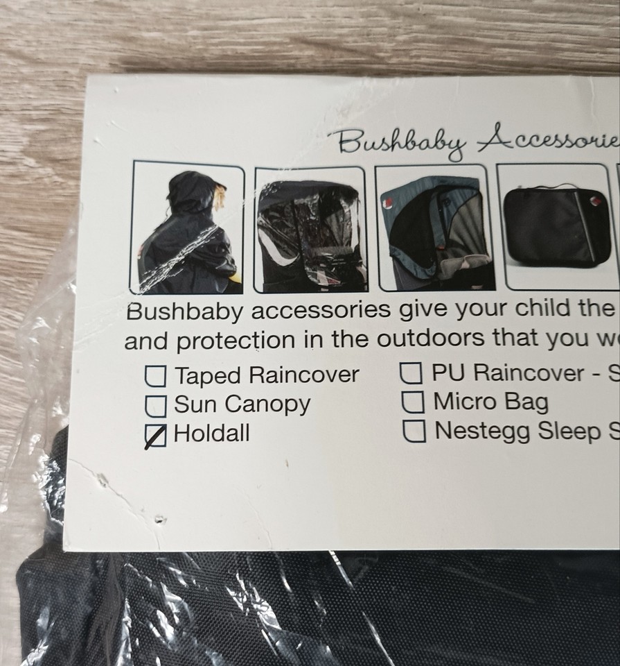 Bush Baby Holdall/Carrier Bag In Black With Bush Baby Logo | eBay UK