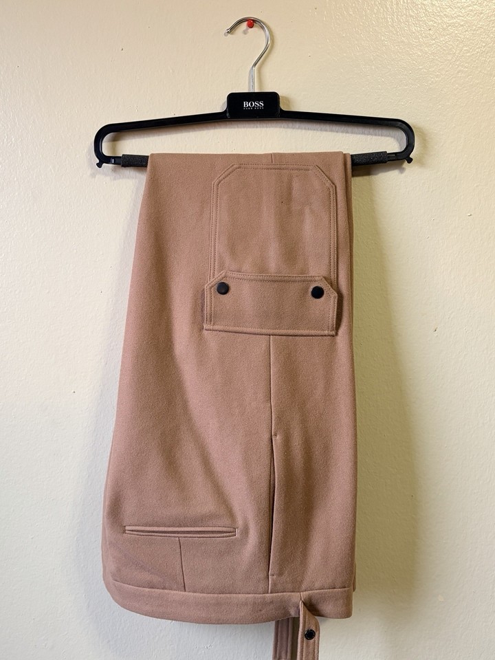 RARE HUGO BOSS “PIPAY” WOOL/CASHMERE CARGO PANTS SIZE 34 ENGINEERED IN ...