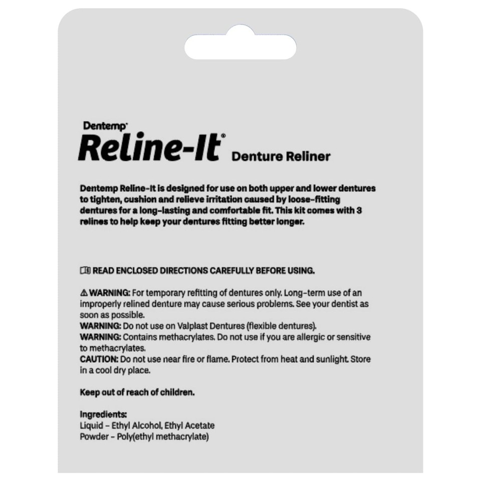 Affordable Reline-It Denture Reliner Pack - 3 Kits for Snug Upper ...