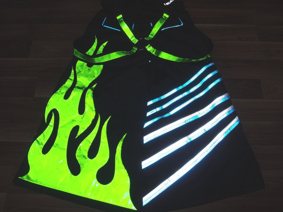Heatwave phat pants rave gear reflective dance wear hardstyle reflector ...