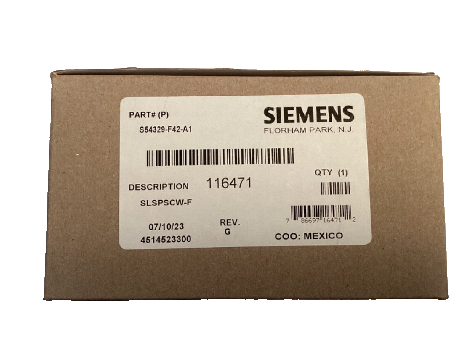 Siemens Slspscw-f SL Model Speaker Strobe Ceiling Mount White for sale ...