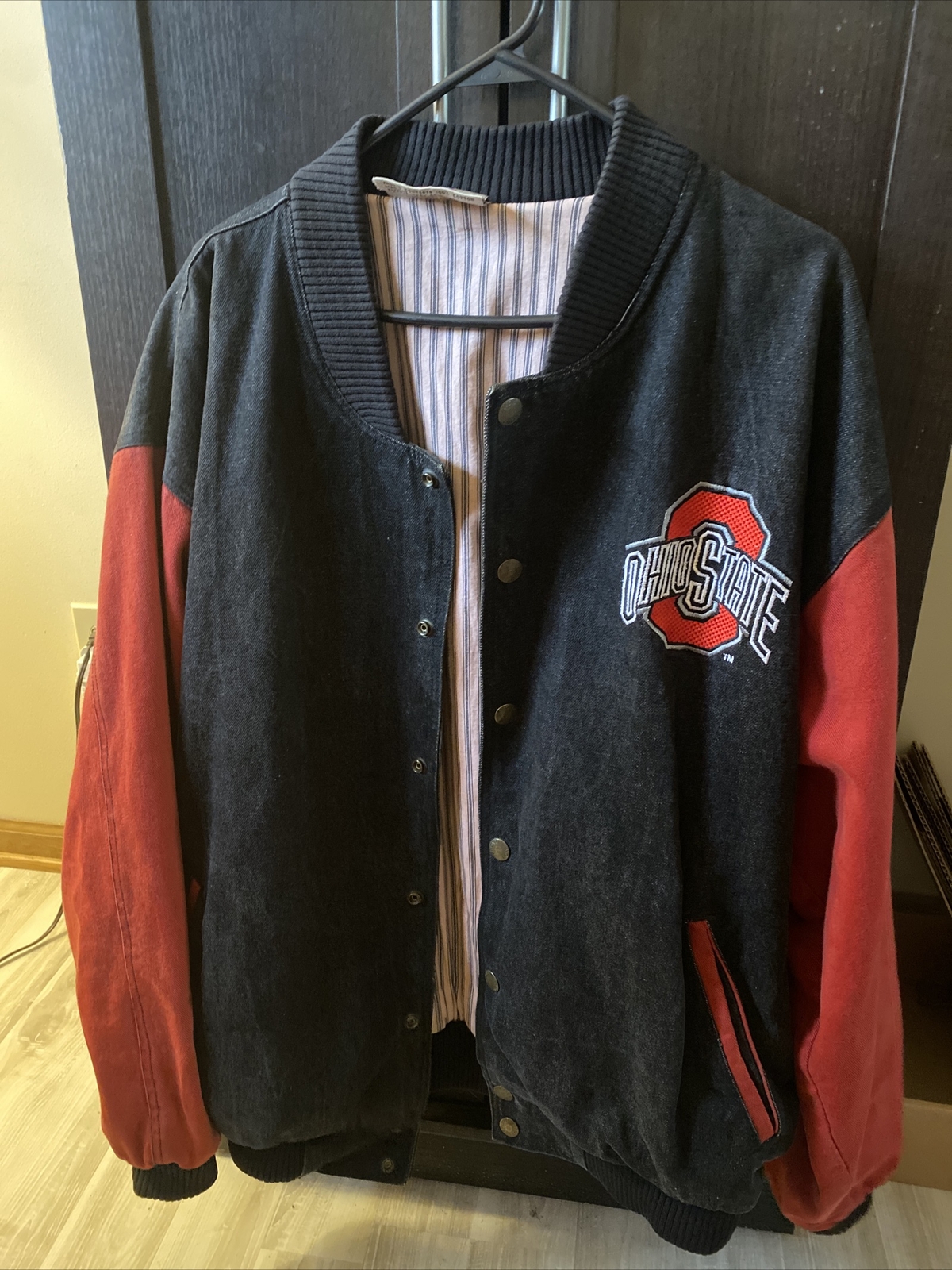 Vintage 1990’s Front Row Ohio State Varsity Jean Jacket Mens Large VGC ...