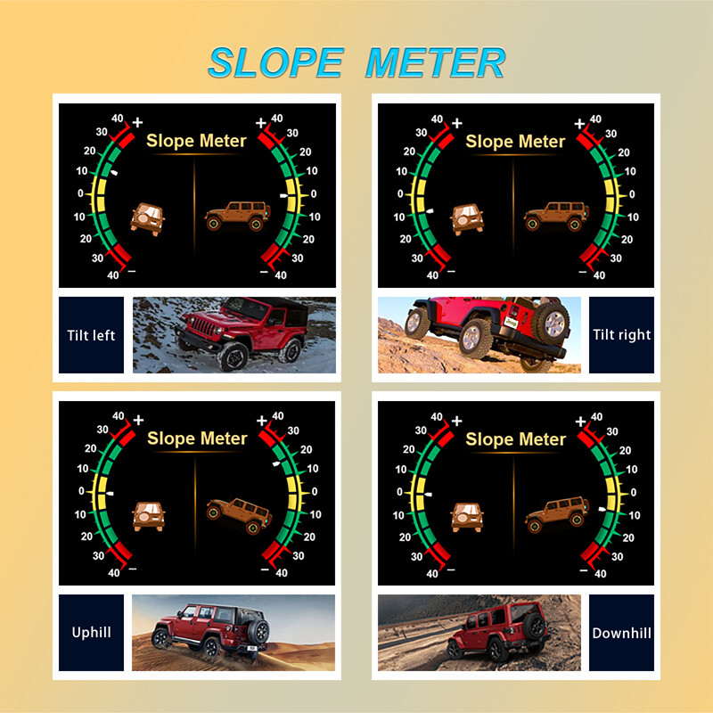 OBD2+GPS+Incline Meter Car HUD Slope Meter Speed Altitude Meter Head-up ...